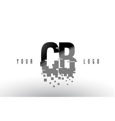 Cb c b grunge brush letter logo design in black Vector Image