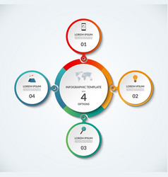 Infographic template with 5 options Royalty Free Vector