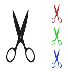 Red scissors set Royalty Free Vector Image - VectorStock