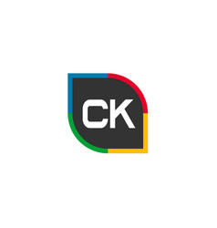 Initial letter ck logo template design Royalty Free Vector