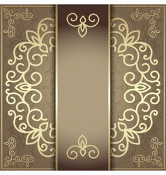 Luxury card with golden patterns Royalty Free Vector Image