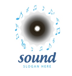 Sound wave spiral form Royalty Free Vector Image