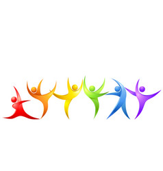 Abstract dancing figures Royalty Free Vector Image