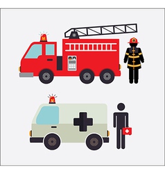 Firefighter id badge design template Royalty Free Vector