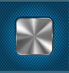 Blue metal background stainless steel texture Vector Image