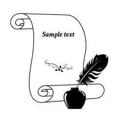 Horizontal scroll paper ancient shape Royalty Free Vector