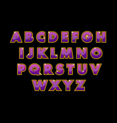 Stylized uppercase letters alphabet typeface Vector Image