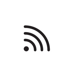 Flat line wifi wireless internet signal icon Vector Image