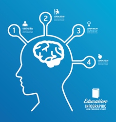 Infographic brain design conceptual Royalty Free Vector