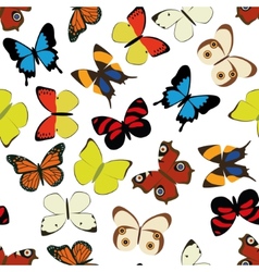 Seamless pattern with flying butterflies Vector Image