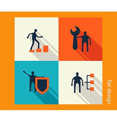 Business icon set software and web development Vector Image