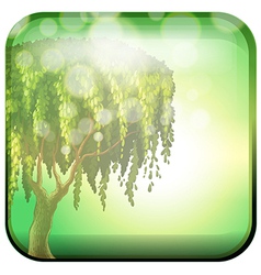 A round border with plants inside Royalty Free Vector Image