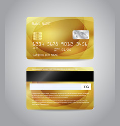 Credit card front and back side Royalty Free Vector Image