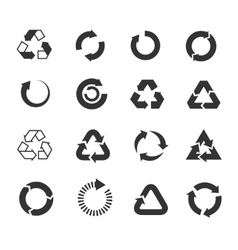 Collection of different recycle icons Royalty Free Vector