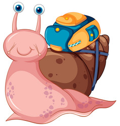 Cartoon snail with a shell Royalty Free Vector Image