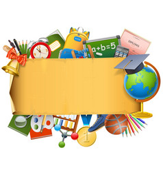 Education concept with scroll Royalty Free Vector Image