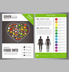 Healthy lifestyle brochure design template Vector Image
