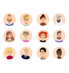 Cartoon people avatars with different professions Vector Image