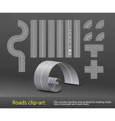 Road line set vector by Andrii_M - Image #8930690 - VectorStock