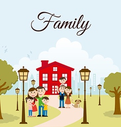 Cartoon family portrait vector by iimages - Image #984938 - VectorStock