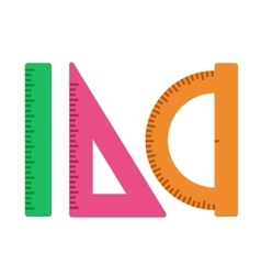 Triangle measurement protractor icon Royalty Free Vector