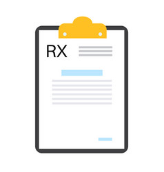 Blank medical prescription form isolated on white Vector Image