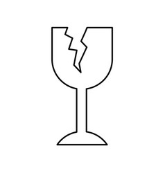 Breakable or fragile material packaging symbol Vector Image