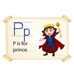 Letter p of english alphabet made from ripe fresh Vector Image