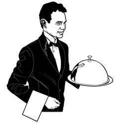 Restaurant dish design Royalty Free Vector Image