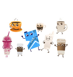 Cute chocolate bar character with funny face Vector Image