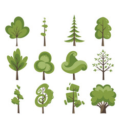 Trees set Royalty Free Vector Image - VectorStock