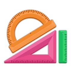 Protractor scale measuring rulers Royalty Free Vector Image