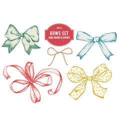 Ribbon bow hand drawn sketch Royalty Free Vector Image