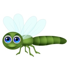 Cute dragonfly cartoon Royalty Free Vector Image