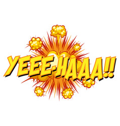 Cartoon comic book sound wow bubble blast Vector Image