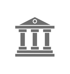 Courthouse front or facade central court building Vector Image