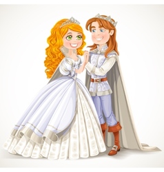 Beautiful princess and prince Royalty Free Vector Image