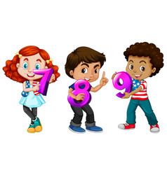 Math abacus number three Royalty Free Vector Image