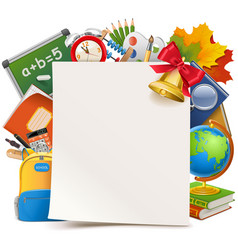 Education concept with scroll Royalty Free Vector Image