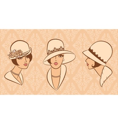 Vintage fashion set Royalty Free Vector Image - VectorStock