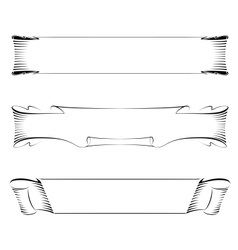 Calligraphy ribbon frame banner Royalty Free Vector Image - VectorStock