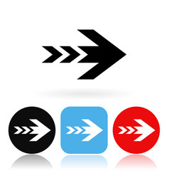 Black arrow fast speed sign Royalty Free Vector Image