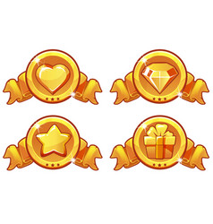 Magic multi colored cave crystals set for game Vector Image