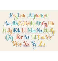 Hand drawn cute letters numbers and symbols Vector Image