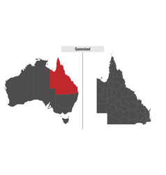 Simple outline map of queensland is a state Vector Image