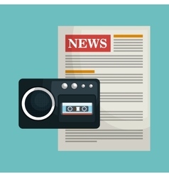 News concept in flat style Royalty Free Vector Image