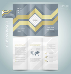 Brochure folder leaflet geometric triangle origami