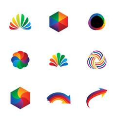 Logo design elements set 08 Royalty Free Vector Image