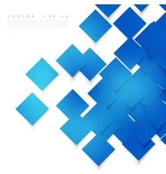 Blue background with geometric square shapes Vector Image