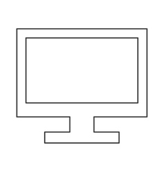 Computer screen monitor technology outline Vector Image